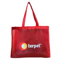 China Handled Style Large Capacity Mesh Shopping Tote Bag with Custom Logo and Customized for sale