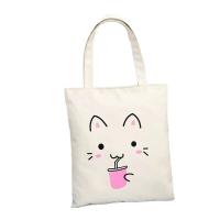 China Fashion Canvas Shoulder Tote Bag With Custom Logo Shopping Bag for Daily School Life for sale