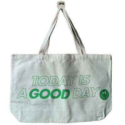 China Recycled Custom Logo Size Eco Friendly Organic Plain Blank Calico Cotton Canvas Tote Bag for sale