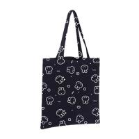 China Letter Print Organic Canvas Cotton Grocery Shoulder Tote Bag for Reusable Advertising for sale
