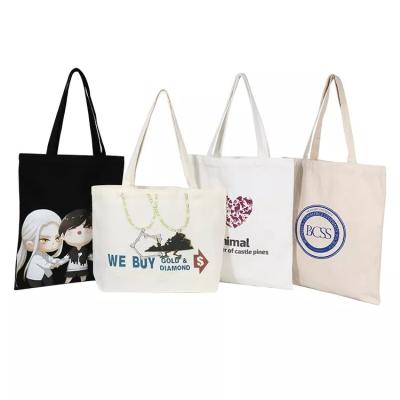 China Supermarket Shopping Made Eco-friendly Handled Canvas Handbag for Daily School Life for sale