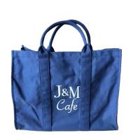 China Custom Logo Canvas Bag Large Capacity Single Shoulder Tote for Shopping Medium Size for sale