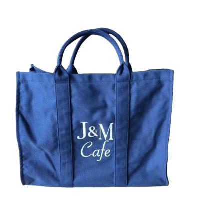 China Custom Logo Canvas Bag Large Capacity Single Shoulder Tote for Shopping Medium Size for sale