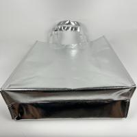 China Eco Friendly Shopping Bag Gold Lamination Metallic Silver Non Woven Bag With Custom Logo for sale