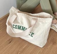 China Natural Extra Large Canvas Tote Bag With Logo Printing For Shopping Needs for sale