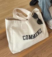 China Natural Extra Large Canvas Tote Bag With Logo Printing For Shopping Needs for sale