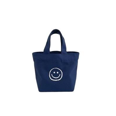 China Reusable and Stylish Mini Cotton Canvas Shopping Bag Tote Handle Bag for Daily School Life for sale