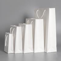 China Handled Style Custom Private Logo Printed Black Paper Tote Bag for Personalized Gift for sale