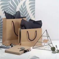 China Handled Style Custom Private Logo Printed Black Paper Tote Bag for Personalized Gift for sale
