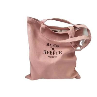 China Daily School Life Custom Medium Organic Cotton Canvas Tote Bag for Reusable Shopping for sale