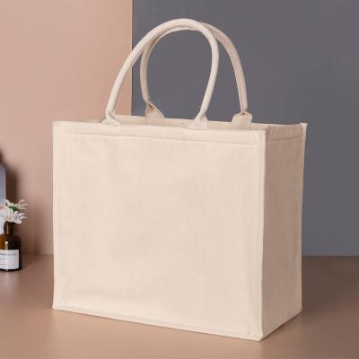 China Durable Custom Logo Waterproof Laminated Cotton Canvas Tote Bag for and Shopping Needs for sale