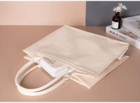 China Durable Custom Logo Waterproof Laminated Cotton Canvas Tote Bag for and Shopping Needs for sale