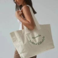 China Customized Logo Oversize Large Women Weekend Party Cotton Canvas Beach Gift Shopping Tote Bag for sale