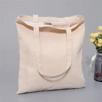 China Custom Design Natural Color 100% Cotton Canvas Tote Bag With Zipper for Eco Shopping for sale