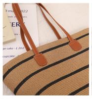 China Handmade Raffia Straw Beach Bag for Unisex Summer Bucket Tote Style Basket for sale