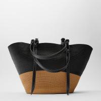 China Outdoor Large Capacity Straw Beach Bag Vintage Handmade Woven Shoulder Bag Raffia Rattan Bags for sale