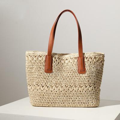 China Number of Handles/Straps Two 2023 Style Straw Bag Woven Bag for Wild Beach Travel for sale
