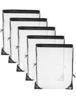 China Custom Printed Waterproof Transparent PVC Clear Backpack Drawstring Pouch Bag for Gifts for sale