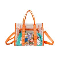 China Summer Waterproof PVC Shoulder Beach Bag Reusable and Transparent for Women Girls for sale