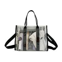 China Summer Waterproof PVC Shoulder Beach Bag Reusable and Transparent for Women Girls for sale