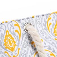 China Medium Size Custom Striped Cotton Tote Bags with Canvas Rope Handle Perfect Gift for sale