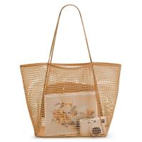 China Reusable Mesh Beach Bag Custom Large Capacity Shoulder Bag for Women's Outdoor Travel for sale