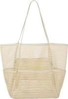 China Reusable Mesh Beach Bag Custom Large Capacity Shoulder Bag for Women's Outdoor Travel for sale