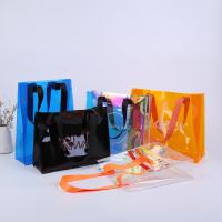 China Custom Colorful Transparent Pvc Tote Bag with Eco-friendly Silk Screen Logo Printing for sale