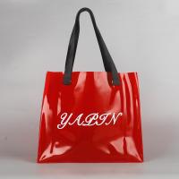 China Silk Screen Printing Custom Logo Shopping Bag Clear PVC Tote Bag with Canvas Material for sale