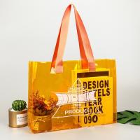 China Medium Size Custom Logo Clear Transparent Waterproof PVC Tote Bag for sale