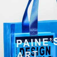 China Medium Size Custom Logo Clear Transparent Waterproof PVC Tote Bag for sale