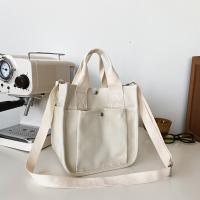 China Gifts Durable Cotton Canvas Shopping Tote Bag with Crossbody Strap and Multiple Pockets for sale