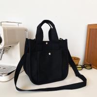 China Gifts Durable Cotton Canvas Shopping Tote Bag with Crossbody Strap and Multiple Pockets for sale