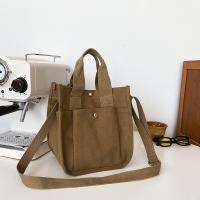 China Gifts Durable Cotton Canvas Shopping Tote Bag with Crossbody Strap and Multiple Pockets for sale
