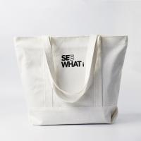 China Custom Logo Printed Eco Friendly Bulk Organic Cotton Canvas Grocery Shopping Tote Bag for sale
