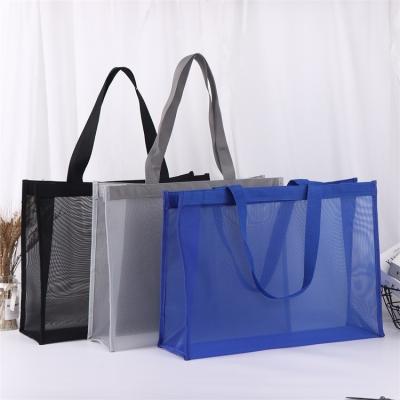 China Custom Design Reusable Nylon Wire Mesh Beach Shopping Tote Bag with Personalized Logo for sale