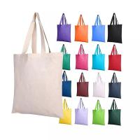 China Custom Logo Printed Large Plain Organic Shopping Tote Bag with Pocket Customized Logo for sale