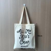 China Custom Canvas Tote Bag Acceptable OEM/ODM Solid Color Customizable Letter Pattern Type for sale