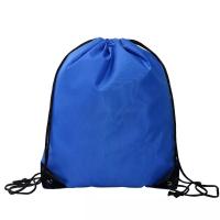 China Silk Screen Printed Custom Logo Nylon Polyester 210D Promotion Gym Drawstring Backpack for sale