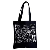 China Custom Logo Korean Female Student Large-capacity Simple Shoulder Tote Cotton Canvas Bag for sale