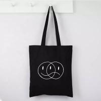 China Accepable OEM/ODM Customised Letter Pattern Canvas Fabric Tote Bag for Grocery Shopping for sale