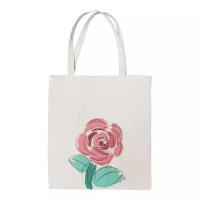 China Accepable OEM/ODM Customised Letter Pattern Canvas Fabric Tote Bag for Grocery Shopping for sale