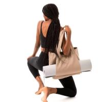 China Customized Color Eco Friendly Cotton Canvas Yoga Mat Bag for Eco Conscious Yogis for sale