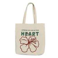 China Letter Pattern Women Canvas Shopping Bags Tote Bags for Reusable and Eco-friendly for sale