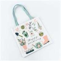 China Handled Style Custom Printed Cotton Canvas Shopping Tote Bag With Logo for Eco Grocery for sale
