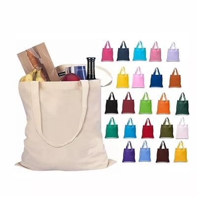 China Custom Logo Eco Blank Shopping Bag Organic Cotton Canvas Tote with Customized Color for sale