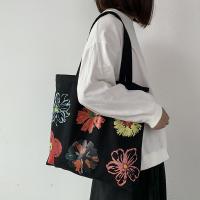 China Contemporary Women's Handled Style Customized Canvas Tote Bag with Flower Printing for sale