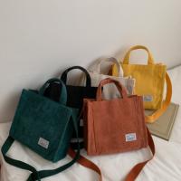 China Fashion Crossbody Corduroy Tote Bag With Adjustable Strap with Customized Logo for sale