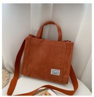 China Fashion Crossbody Corduroy Tote Bag With Adjustable Strap with Customized Logo for sale