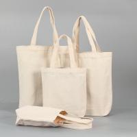 China Customized Logo Accepted Eco Friendly Heavy Duty Canvas Shopping Tote Bag with Pocket for sale